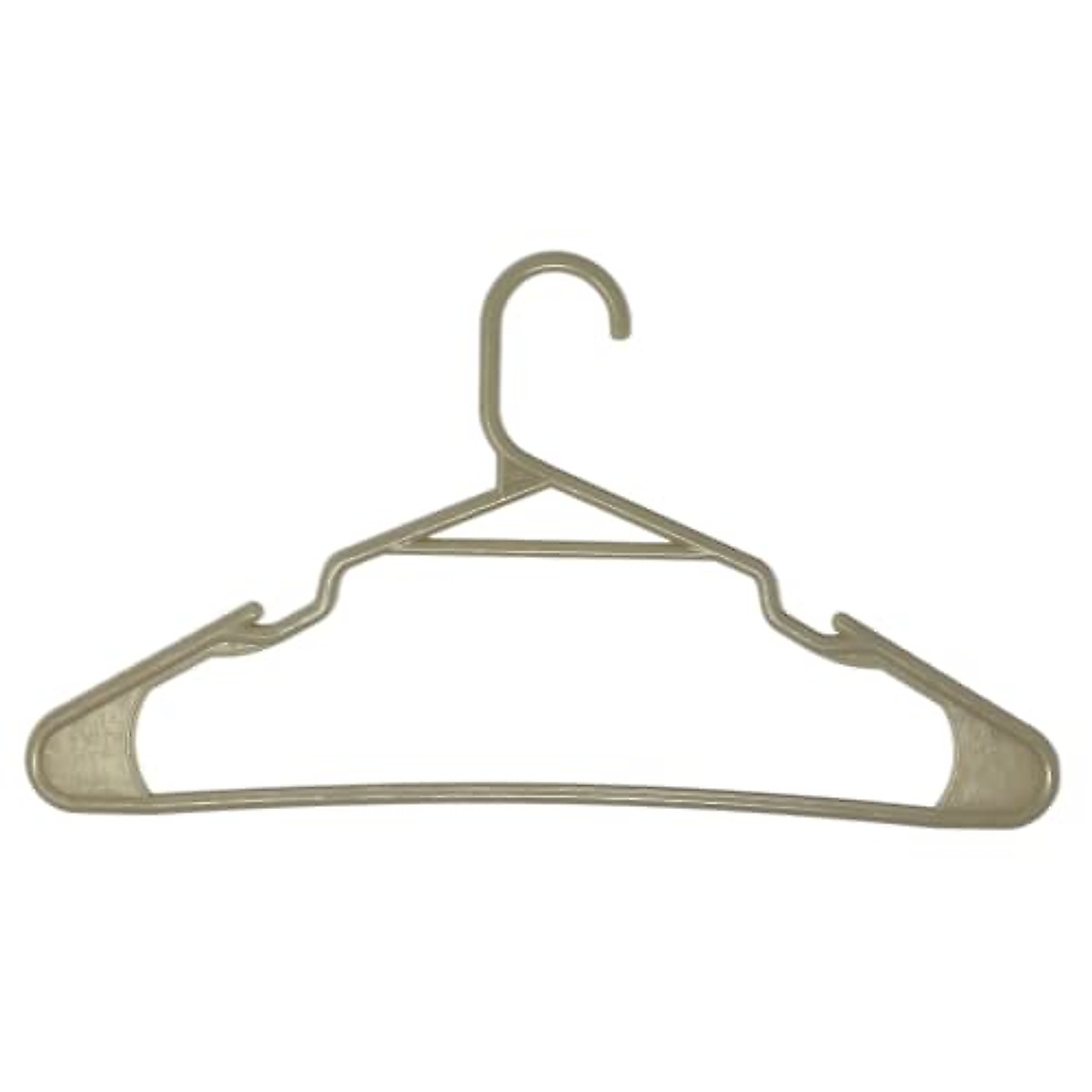 Eco-Friendly Clothing Hangers for Avg. Weight (Max 3lbs) Clothes Made from 100% Recycled Post Industrial Plastic (Beige, 20)