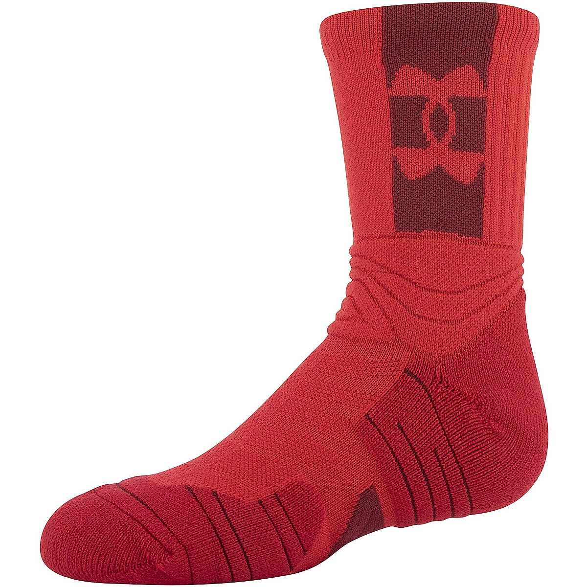 Under Armour Youth Playmaker Mid-Crew Socks, 1-Pair , Red/Cardinal , Small
