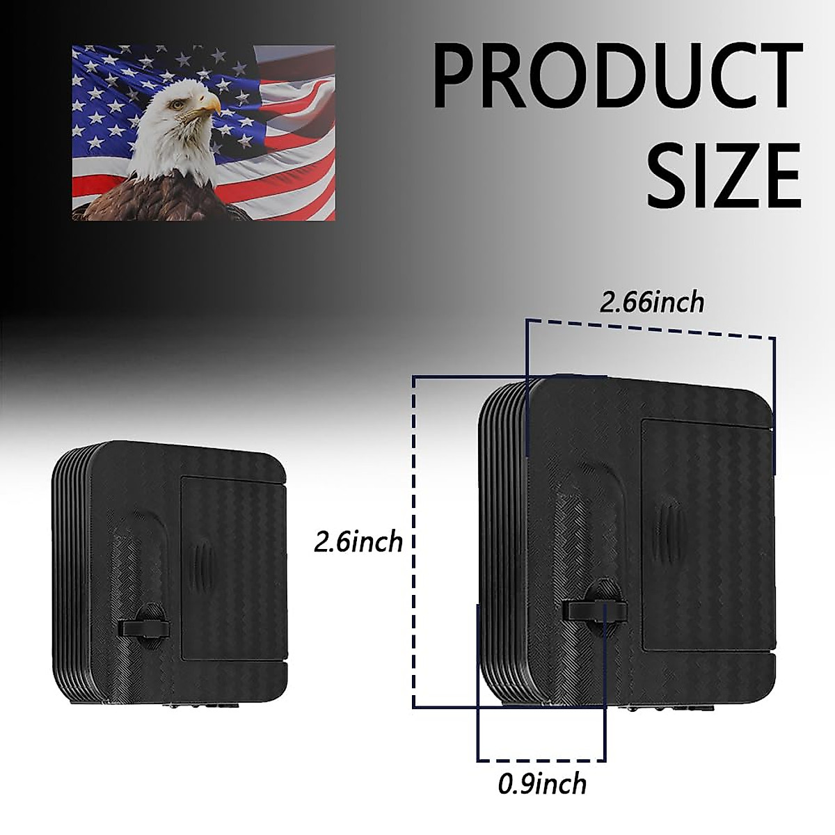 CXCCOI 2PCS Car Door Lights Logo Projector,HD Car Welcome Light LED Courtesy Light for Cool Car Decorations,Universal Car Door Projector Lights Fit All Vehicle Models (Eagle Flag)