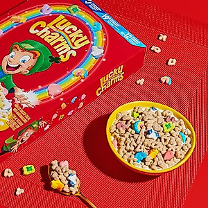Lucky Charms Gluten Free Cereal with Marshmallows, Kids Breakfast Cereal, Made with Whole Grain, Giant Size, 26.1 oz