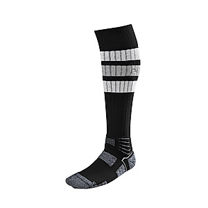 EvoShield Men S Striped Game Socks, Black, X-Large US