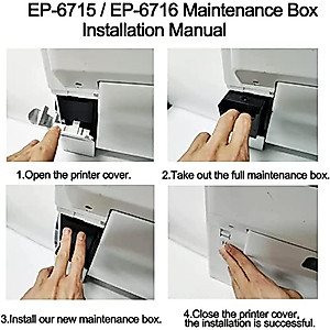 Remanufactured T6715 T6716 Ink Maintenance Box Compatible with Workforce Pro WF-4720 WF-4730 WF-4740 WF-3820 WF-4820 WF-4830 ET-8700 WF-4734 WF-C5790 WF-M5799 WF-C5710 EC-4020 Printer