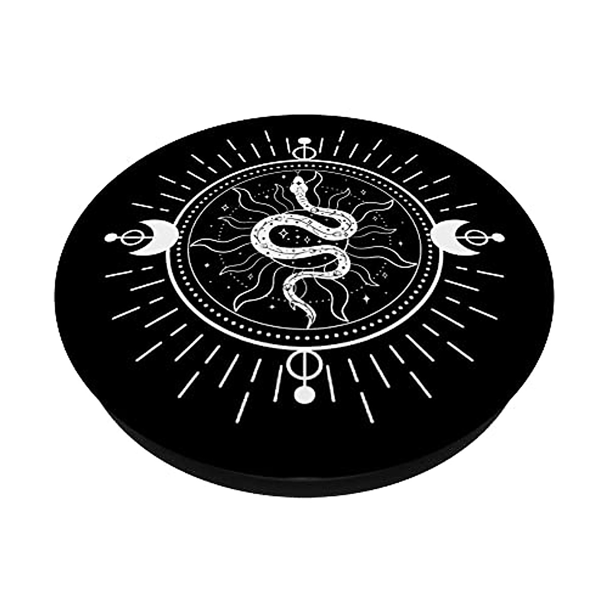 Witchy Aesthetic Mystic Snake Sun Moon Sacred Geometry PopSockets Swappable PopGrip