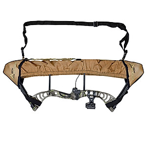 Slicker Weatherproof Bow Sling for Archery, Soft and Compact Bow Case for Hunting Gear Accessories, Cam and String Protector - Dark Earth Tan (G54)