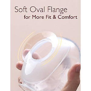 Momcozy Milk Collector for Breastmilk, Pea Breastfeeding Milk Catchers with Flange & Valve More Adsorption & Fit, Silicone Milk Collector Reusable Breast Milk Shells 2.5oz/75ml, 2 Pack