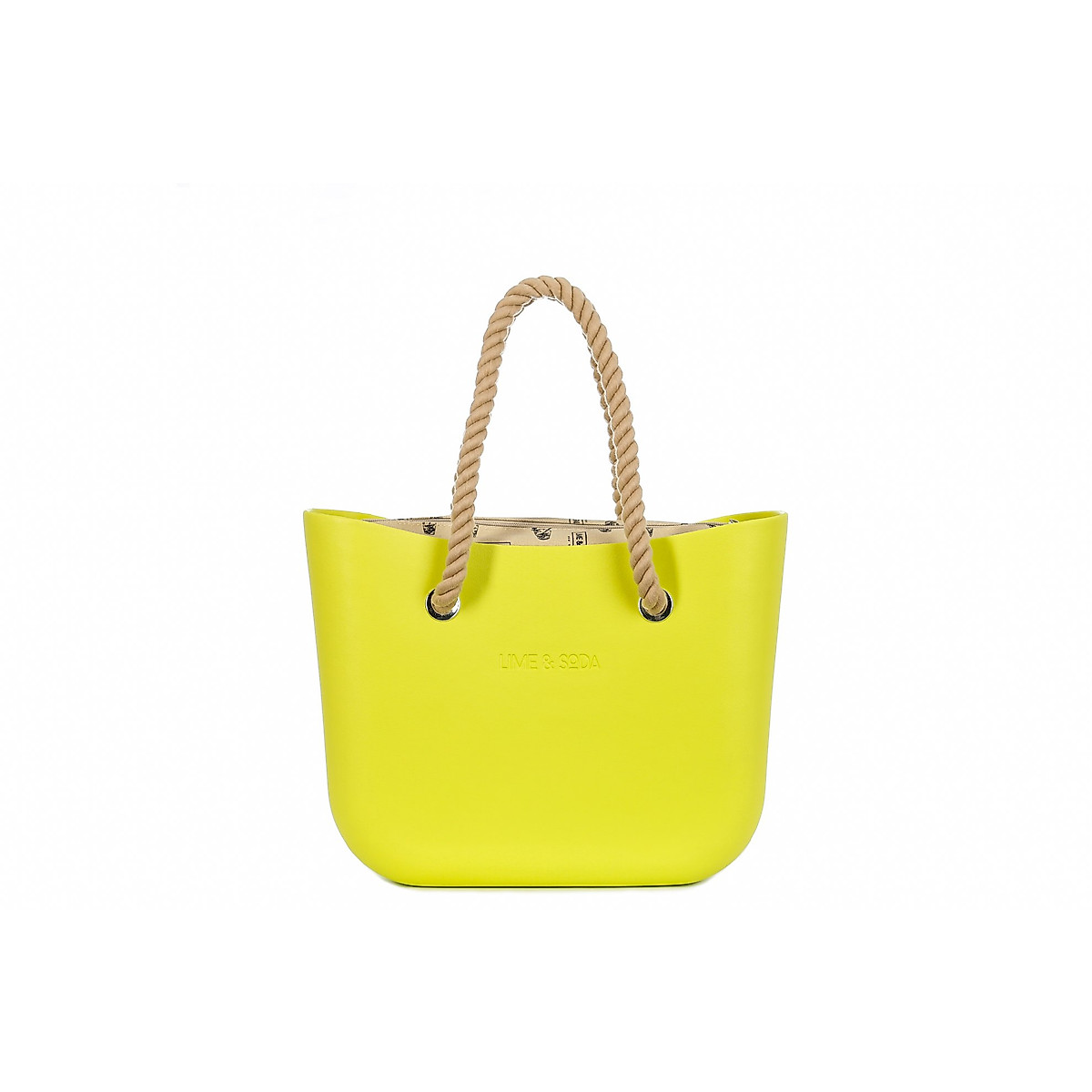 Lime & Soda Women’s Handbag - Made of Foam Rubber - EVA bag with Rope Handles - Women Lightweight Tote Bag (Lime 1)