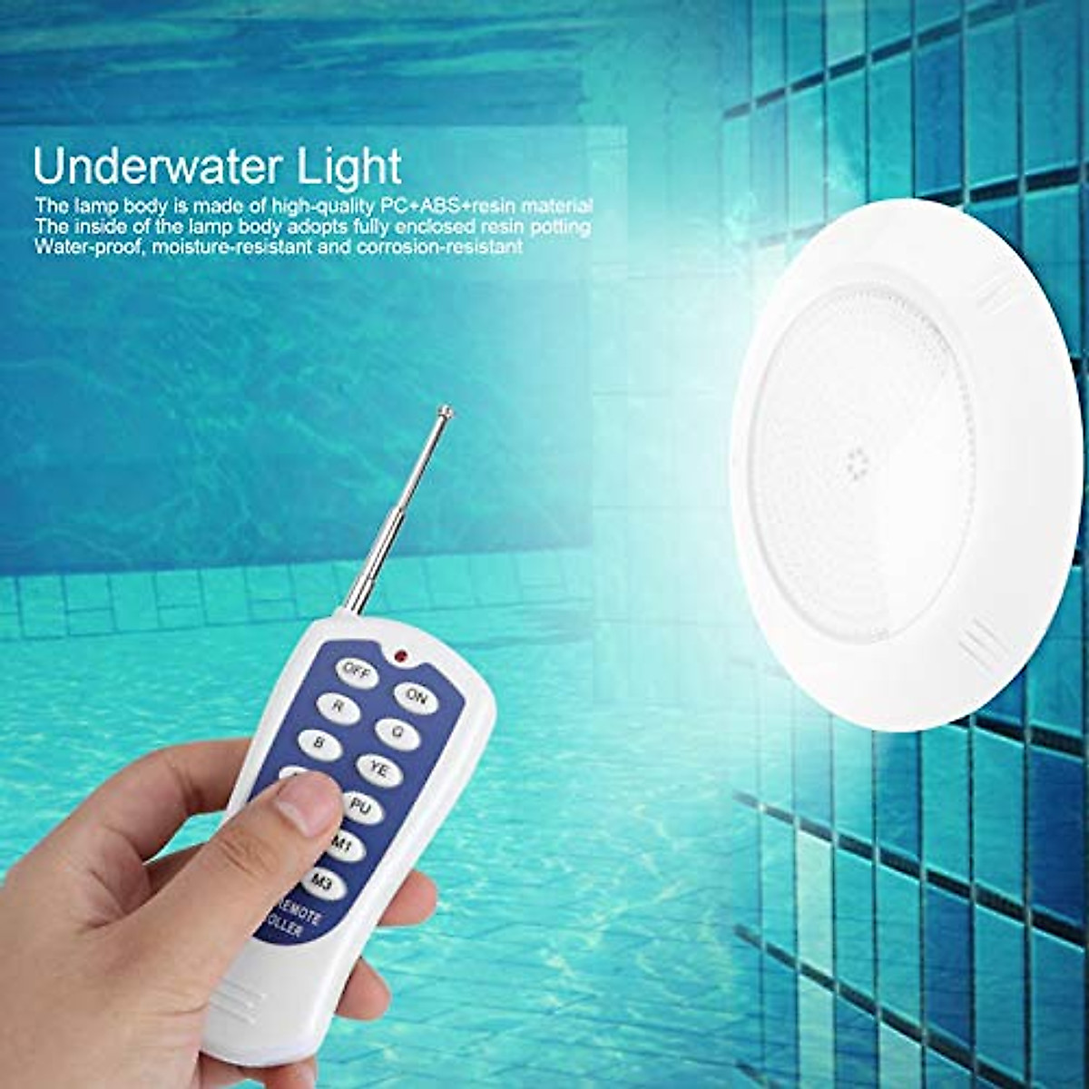 Qinlorgo IP68 RGB Underwater Pool Light for Gardens & Fountains