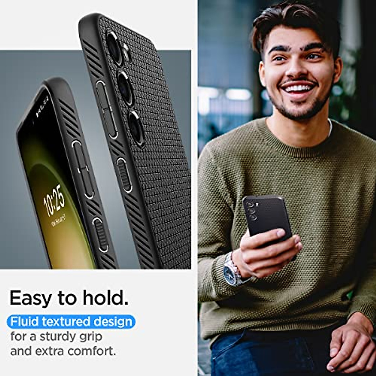 Spigen Liquid Air Designed for Galaxy S23 Case (2023) - Matte Black