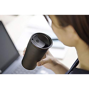 HARIO STF-300-B Tumbler, Black, 10.1 fl oz (300 ml), Thermal Tumbler with Lid