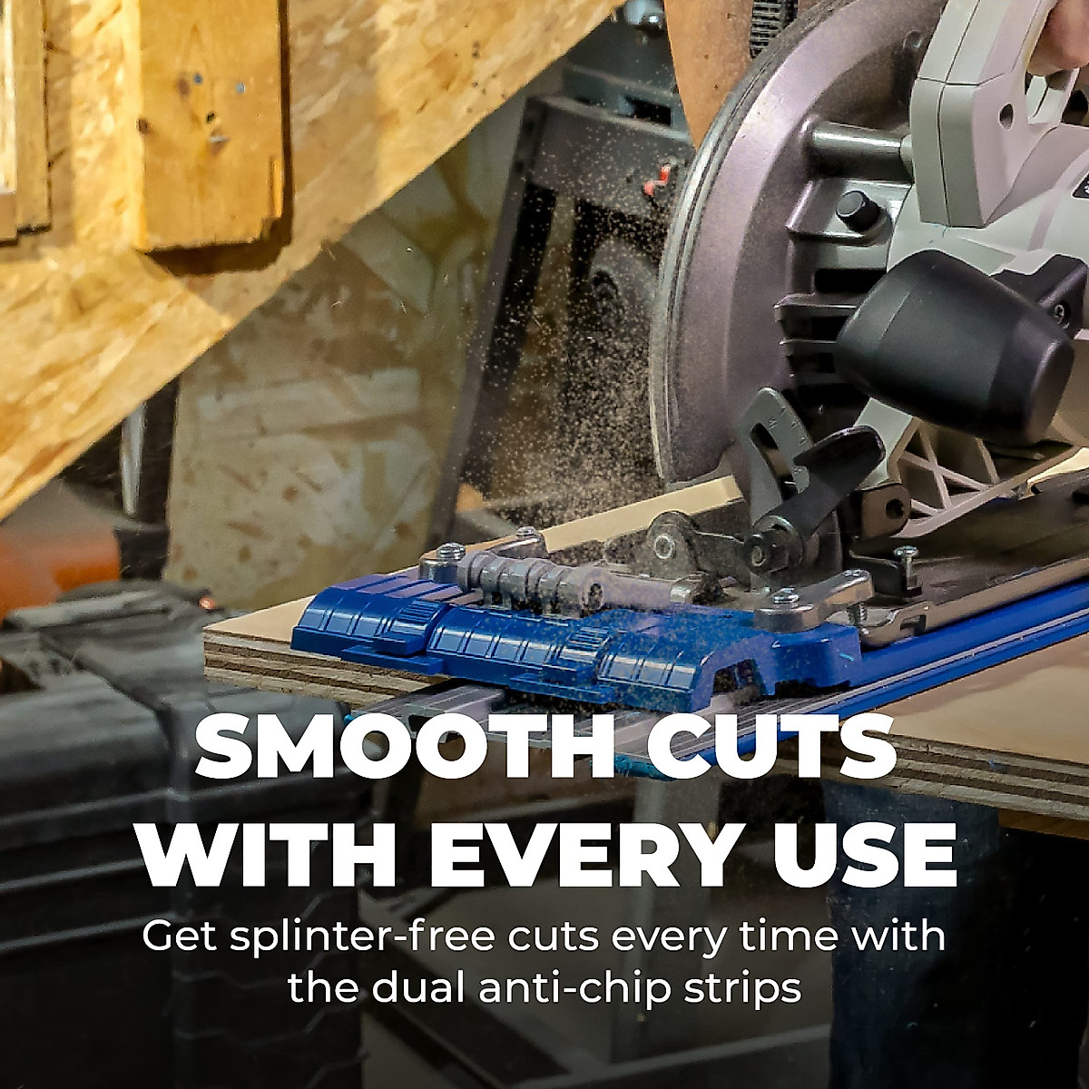 Kreg KMA3700 Accu-Cut XL - Track Saw Guide - With Universal Sled - Make Cross-, Rip- & Angled-Cuts Easily - Straight Cut Guide Track System - Circular Saw Track Guide