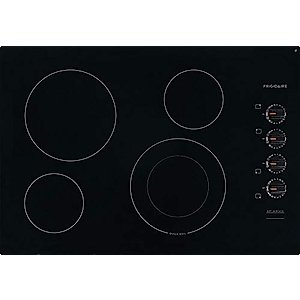 Frigidaire FFEC3025UB 30 Inch Electric Smoothtop Style Cooktop with 4 Elements in Black