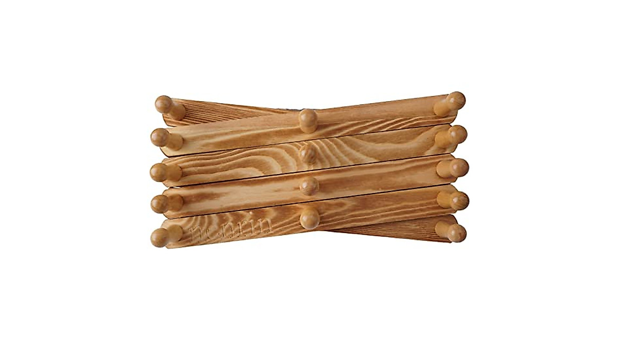 Expandable Wood Rack - 14 Peg Wall Hanger