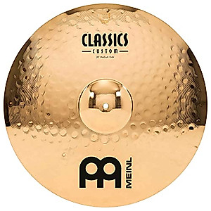 Meinl 20" Medium Ride Cymbal - Classics Custom Brilliant - Made in Germany, 2-YEAR WARRANTY (CC20MR-B)