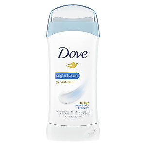 Dove Invisible Solid Antiperspirant Deodorant Stick for Women, Original Clean, For All Day Underarm Sweat & Odor Protection 2.6 oz