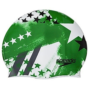 Speedo Adult "Home of Fast" Lochte Green Silicone Cap