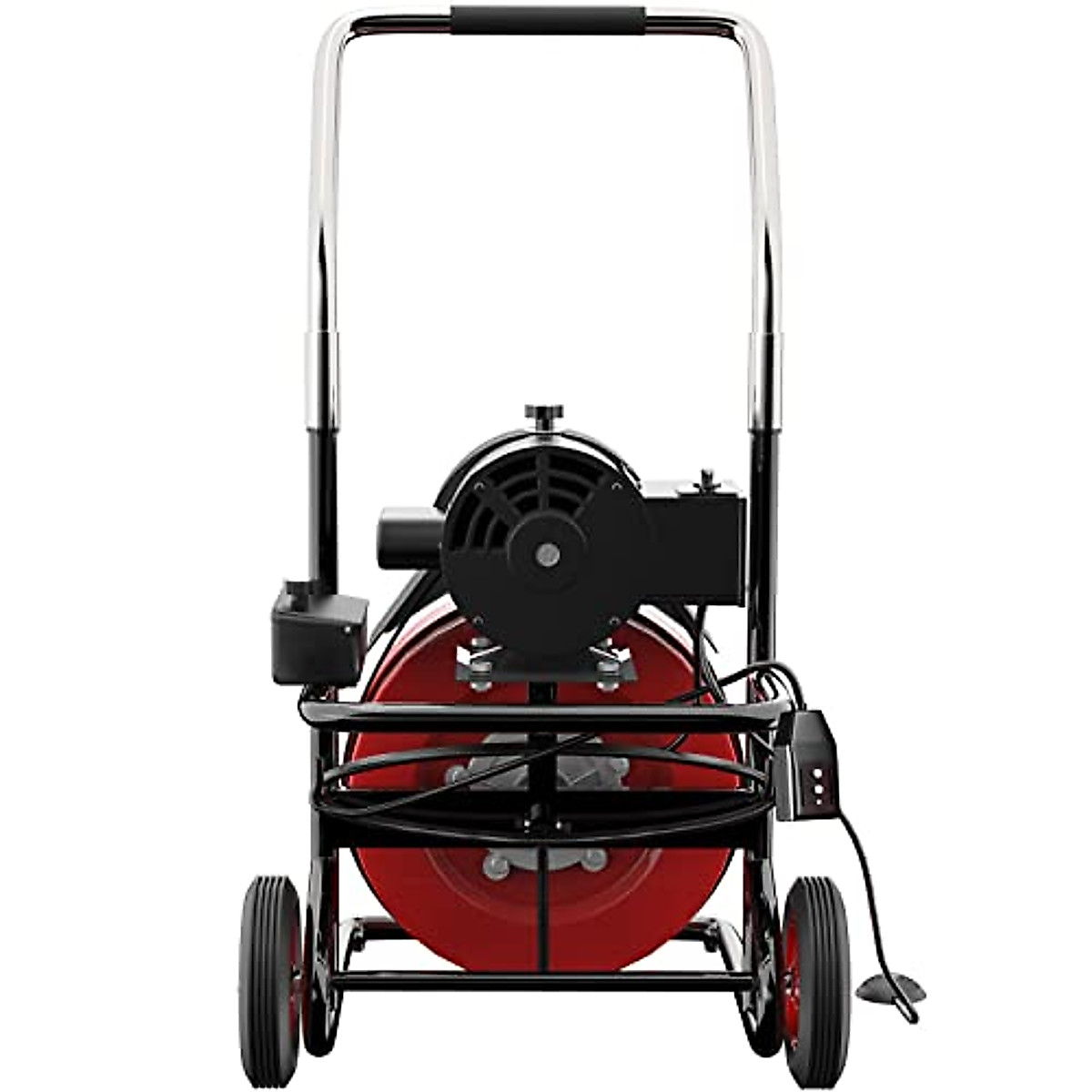 VEVOR Drain Cleaner Machine 100 Ft x 3/8 Inch Auto Feed Drain Cleaning Machine Fits 1 to 4 Inch Pipes, Portable Drain Auger Cleaner with 8 Auger Bits, Electric Drain Auger Plumbing Tool