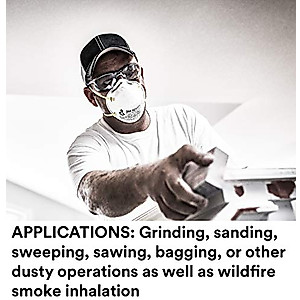 3M Particulate Respirator 8210PlusPro, N95, Smoke, Dust, Grinding, Sanding, Sawing, Sweeping, 10/Pack