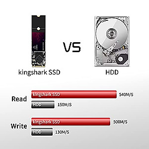 Kingshark gamer SSD M.2 2280 64GB Ngff Internal Solid State Drive High-Performance Hard Drive for Desktop Laptop SATA III 6Gb/s (64GB, M.2 2280)