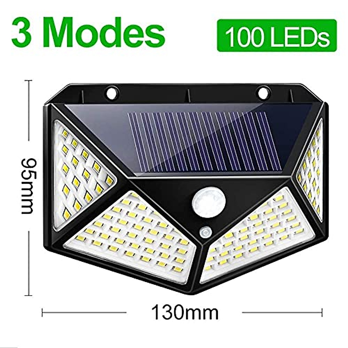 ZHUANYIYI Solar Lights Outdoor,100LED Solar Light Outdoor Solar Lamp,Powered Waterproof Motion Sensor Street Light for Home Garden Decoration