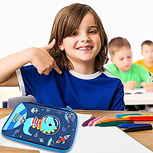 YOYTOO Dinosaur Pencil Case for Boys, 3D Cute EVA Dinosaur Pen Pouch Stationery Box Anti-Shock Large Capacity Multi-Compartment for School Students Teens Kids Girls Boys