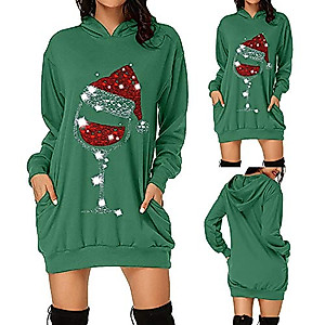 Merry Christmas Sweatshirt for Women Hoodies for Women Graphic Snowman Reindeer Cute Printed Color Block Pullovers tie dye Snaps Button Down high-Low Flannels Womens Dresses Casual Pullover