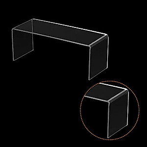 uxcell Shoes Display Stand Rack, 220x80x85mm Acrylic Storage Shelf Holder Clear