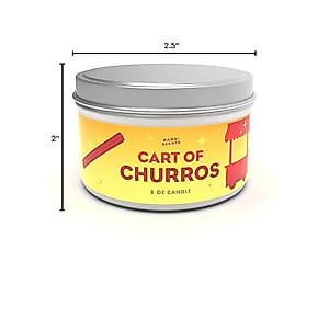 Park Scents Cart of Churros Candle - Authentic Sweet Churros Smell - Iconic Disney Treat - Handmade in The USA Vegan and Cruelty-Free | 8 oz. Tin