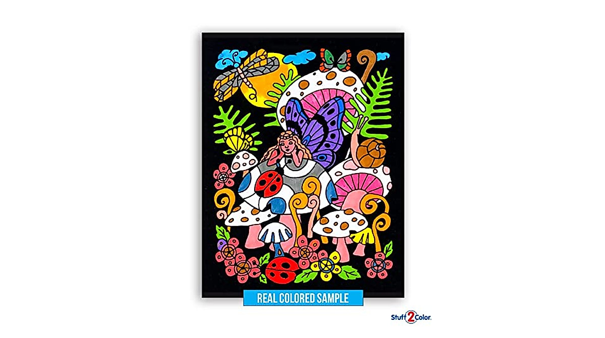 Super Pack of 18 Fuzzy Velvet Coloring Posters for All Ages