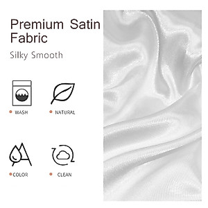 BlessLiving Satin Pillowcase Hippie Tie Dye Pillow Cases for Hair and Skin Boho Abstract Pattern Silk Pillowcases with Envelope Closure (Set of 2 Pack, Purple and Blue, Standard(20''x26''))