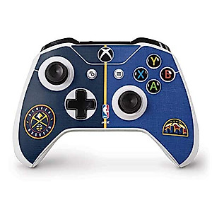 Skinit Decal Gaming Skin Compatible with Xbox One S Controller - Officially Licensed NBA Denver Nuggets Canvas Design