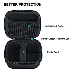 Geiomoo Compatible with TOZO NC2 Headphone Hard Carrying Case Cover, Portable Shockproof Travel Protective Bag with Carabiner (Black)