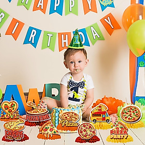 9PCS Pizza Centerpieces for Tables - Pizza Party Decorations Pizza Table Decorations Pizza Theme Party Supplies for Birthday Baby Shower Pizza Party Game Pizza Party Favors