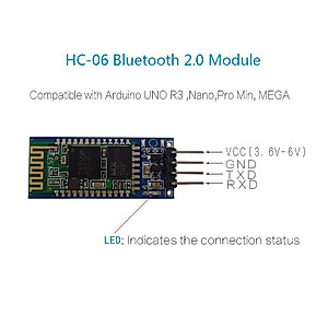 HiLetgo 2pcs HC-06 RS232 4 Pin Wireless Bluetooth Serial RF Transceiver Module Bi-Directional Serial Channel Slave Mode for Arduino