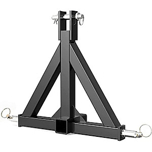 YITAMOTOR (FRSSPF-0033) 3 Point Trailer Hitch with 2" Receiver for Category 1 Tractor Drawbar Hitch Adapter for Kubota, John Deere, BX, LM25H, WLM Tractor, NorTrac, Yanmar, Kioti, Cat