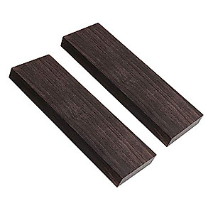 Tzong 2Pcs Black Ebony Lumber Wood Timber Handle Plate for Music Instruments DIY Tools 3/8"x1.5"x5"