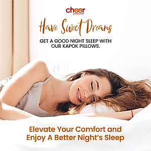 Cheer Collection U Shaped Body Pillow - Down Alternative Full Body Pillow for Side Sleeper, Pregnancy, Neck and Shoulder Support - Zippered Cover