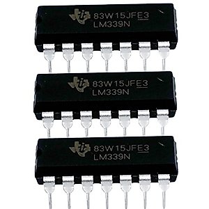Texas Instruments/National Semiconductor LM339N LM339 Quad Comparator ICS (Pack of 3)