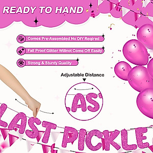 Fulmoon Pre Strung Bachelorette Banner Bachelorette Party Decorations Glitter Bridal Shower Sign for Wedding Party Favor Supplies Gifts Ideas(Hot Pink)