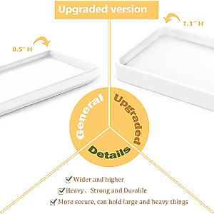 Gurygo 10" Ceramic Bathroom Vanity Tray for Kitchen Counter – Soap Dispenser Trays - Bathroom Tray - Kitchen Tray for Soap Bottles Organization (White, Set/1)