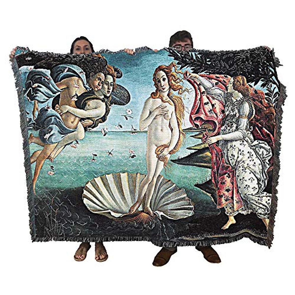 Pure Country Weavers Birth of Venus Blanket by Sandro Botticelli - Fine Art Gift Tapestry Throw Woven from Cotton - Made in The USA (72x54)