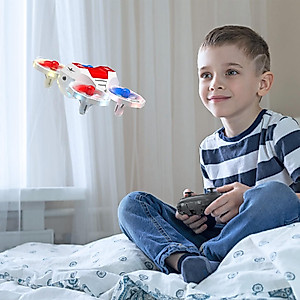 Rc Drone for Beginner, JoyKey Easy Mini Drone for kids with Adjustable LED Light, Indoor Quadcopter with Speed Mode, Altitude Hold, 3D Flip, Auto Rotation, One Key Start/Land, Headless Mode and 2 Batteries, Drone Toy for Boys & Girls