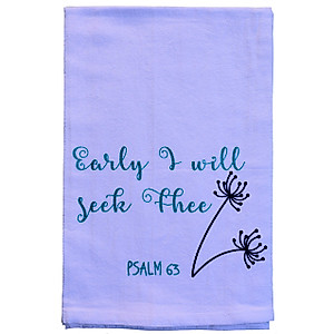 Cotton Kitchen Flour Sack Dish Towels w/Religious Quotes 5 pcs