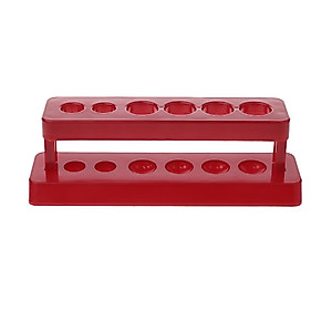 Plastic Test Tube Rack,1pc Test Tube Holder 6 Holes Laboratory Test Tube Rack Holder Red Stand Burette Stand Shelf for Test Tubes