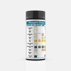 URS 10-in-1 Urine Test Strips 10 Parameters Testing UTI, Urinalysis for Ketosis, pH, Protein, Kidney and Liver Function, 100 CT