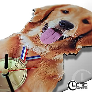 Golden Retriever Wagging Tail Wall Clock, Golden Retriever Swinging-Tail Pendulum Wall Clock, Golden Retriever Lover Gifts, Dog Wall Clocks, Gift for Dog Lovers