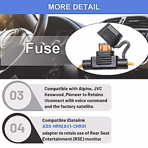 RED WOLF T-Harness Wiring Adapter OBD2 Plug Connector for Select 2008-2018 Jeep Wrangler Chrysler Dodge Ram Aftermarket Radio Stereo Replacement Interface Compatible with Maestro ADS-MRR Module