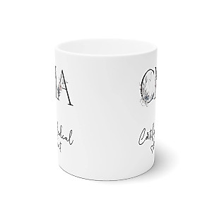 PaulDesignGifts Certified Medical Assistant Mug - Cma Gifts Alphabet Letter Monogram Flower Coffee For Gift Graduation Cup Birthday Christmas 11oz, White