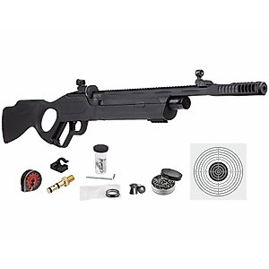 Hatsan Vectis Air Rifle with Pack of Pellets and 100x Paper Targets Bundle (Black Syn Stock) (.177 Cal + Ammo)Q