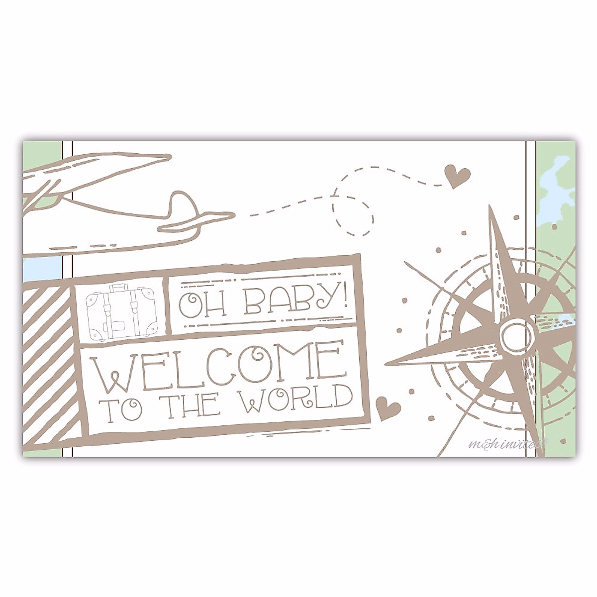 50 Adventure Awaits Diaper Raffle Tickets for Baby Shower - Invitation Inserts