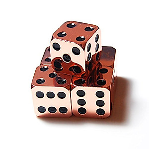 3Pcs D6 16mm Metal Alloy Custom & Unique Dice - Highly Polished Premium Edition (Gold, Sliver, Bronze)